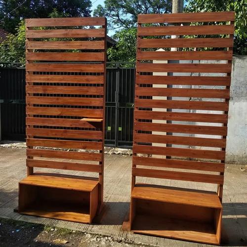 Jual partisi minimalis / sekat ruangan finishing walnut - Kota Depok ...