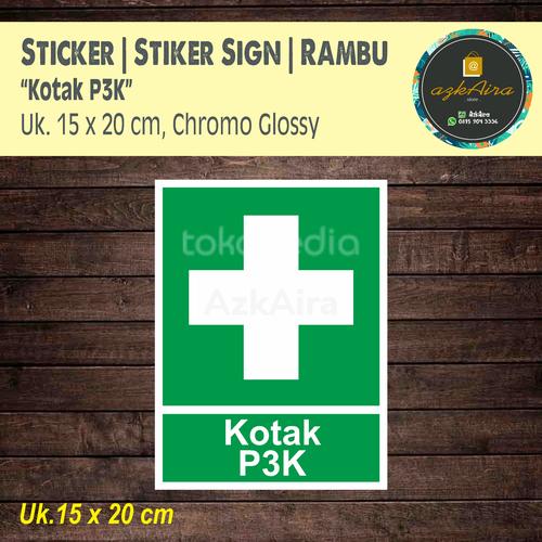 Jual Sticker Stiker Sign Rambu K3 Kotak P3K - Uk. 15x20 cm - Kab ...