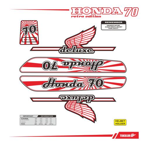 Jual STIKER STRIPING DECAL MOTOR HONDA C70 STREETCUB CUSTOM RETRO - Kab ...