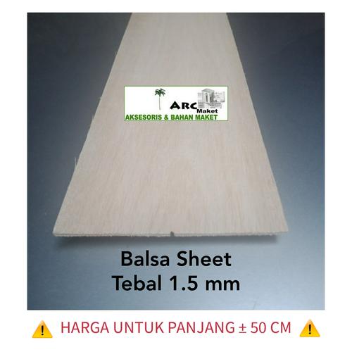 Jual KAYU BALSA SHEET TEBAL 1.5mm BAHAN MAKET ARSITEKTUR/DESAIN ...