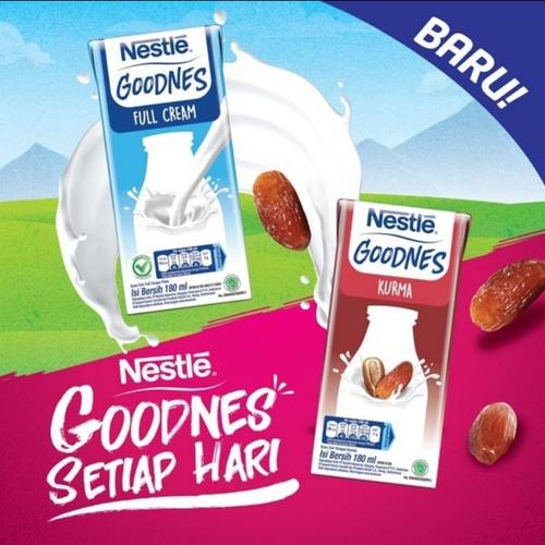 Jual Nestle goodnes 180ml susu UHT fullcream kurma susu rendah lemak ...