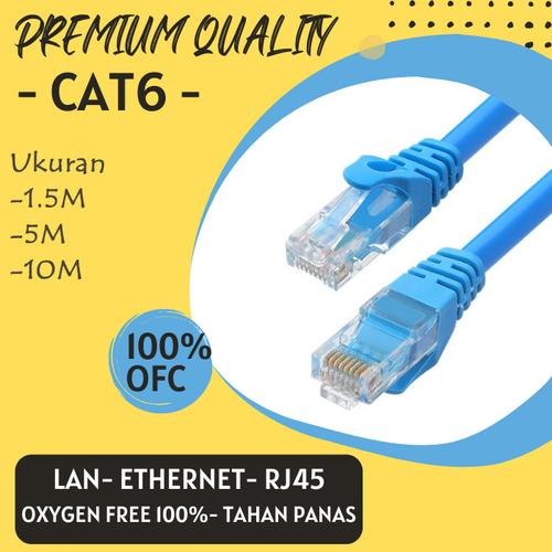 Jual Kabel LAN 10M Ethernet Cable CAT6 UTP RJ45 1.5M 5M Internet ...