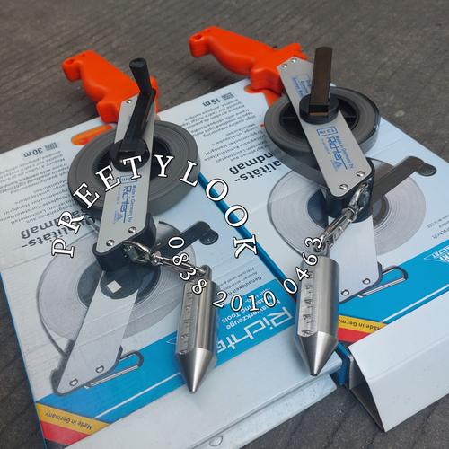 Jual Richter Meteran minyak panjang 10 15 20 30 50 Meter Sounding Tape ...