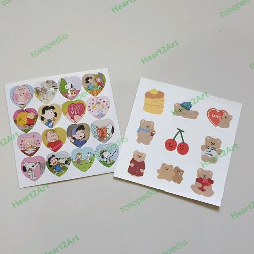 Jual Cute Deco Stickers Snoopy dan Bear Gaya Korea Untuk menghias ...