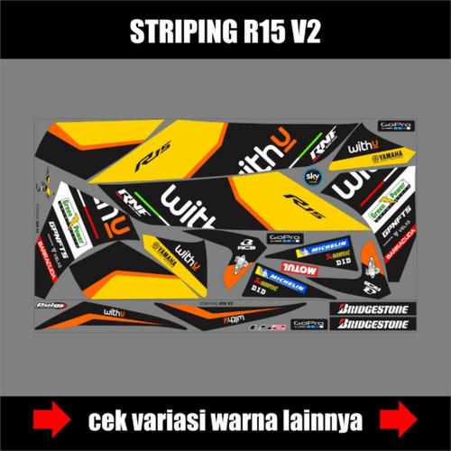 Jual STRIPING MOTOR YAMAHA R15 V2 / DECAL SEMI FULL BODY MOTOR R15 V2 ...