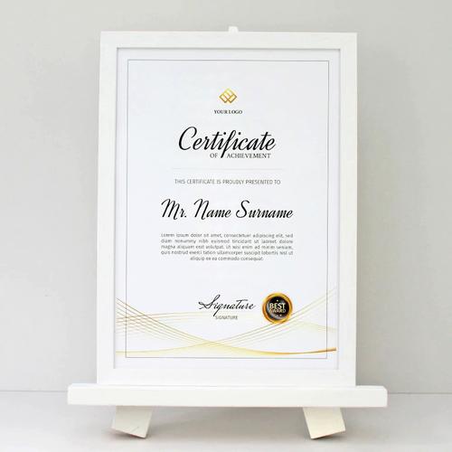 Jual FRAME SERTIFIKAT A4 PIGURA MOTIF MINIMALIS WARNA HITAM PUTIH ...