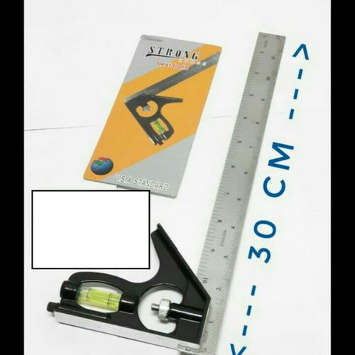 Jual Penggaris Siku Waterpass Kombinasi 30cm Combination Square Ruler ...