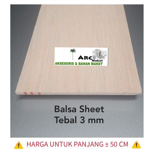 Jual KAYU BALSA SHEET TEBAL 3mm BAHAN MAKET ARSITEKTUR/DESAIN INTERIOR ...