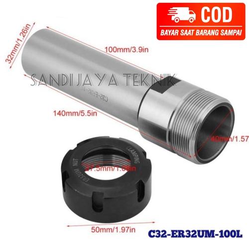 Jual ARBOR COLLET CLAMPING COLLET ARBOR LURUS C32-32UM-100L - Jakarta ...