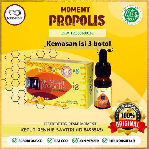 Jual Propolis Moment Terbaru isi 3 botol Antibiotik Alami Original ...