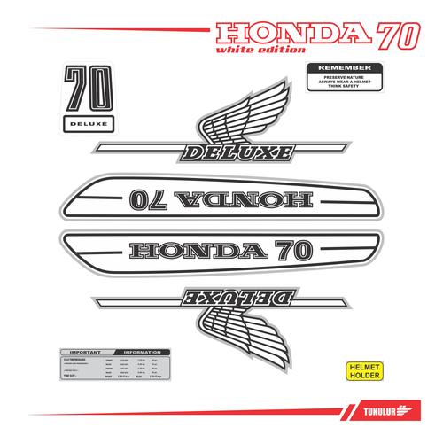 Jual STIKER HONDA C70 STRIPING DECAL C73 STD WHITE EDITION - Kab ...