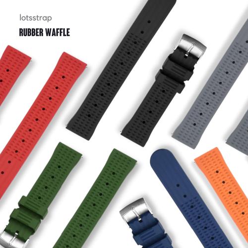 Jual Tali Jam Rubber Strap Waffle - Black, 20mm - Kota Surabaya - Lots ...