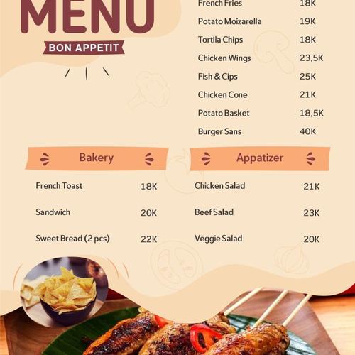 Jual Cetak Menu ukuran a4 - 20x30 kertas Tebal - Menu 11 - Kab. Malang ...