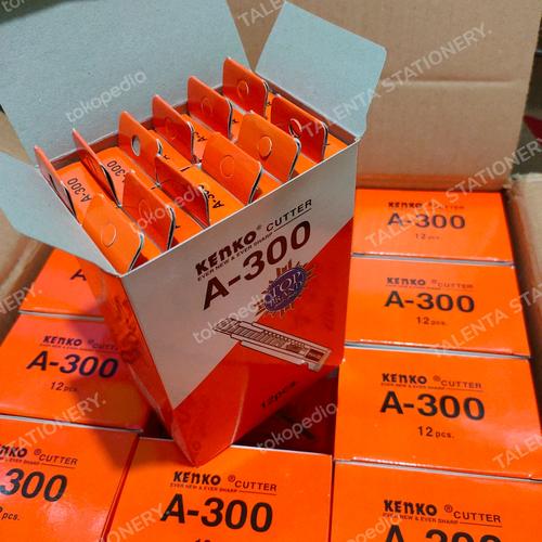 Jual cutter kecil kenko A300 pisau cutter kenko A-300 harga satu box ...