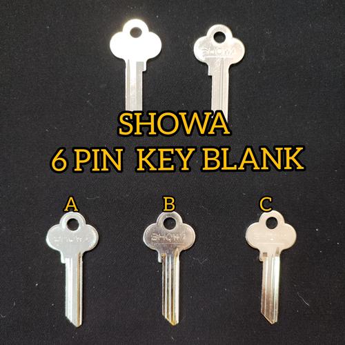 Jual SHOWA 6PIN KEY BLANK WITH KEY WAY A, B, C - MADE IN JAPAN ...