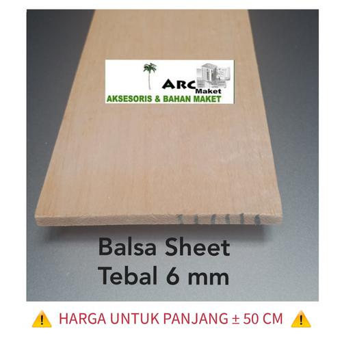 Jual KAYU BALSA SHEET TEBAL 6 mm BAHAN MAKET ARSITEKTUR/DESAIN INTERIOR ...