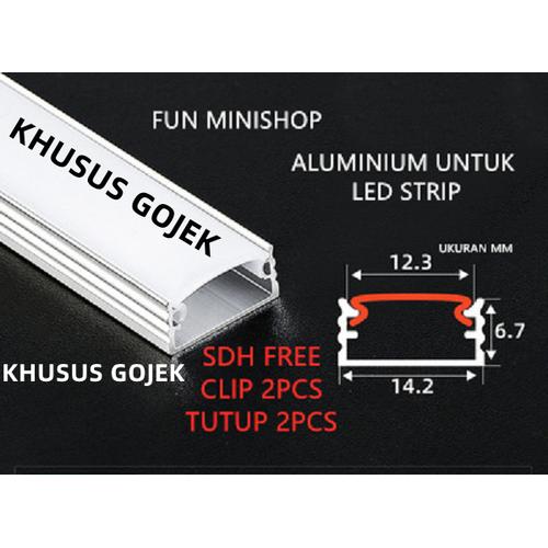 Jual ALUMINIUM LED STRIP U/HOUSING LED STRIP 1M - Jakarta Utara - FUN ...