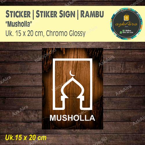 Jual Sticker Stiker Sign Musholla Desain Modern Office - Uk. 15x20 cm ...
