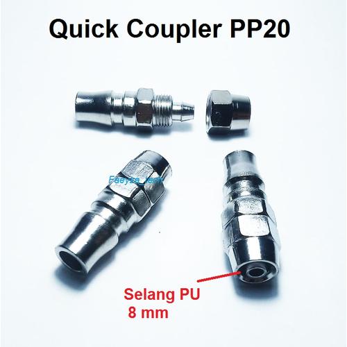 Jual Quick Coupler PP20 Air Compressor Hose Plug Connect KD11 Kopler PP ...