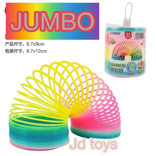Jual Slinky Magic Spring JUMBO Rainbow Pelangi Mainan Per Pegas Pelangi ...