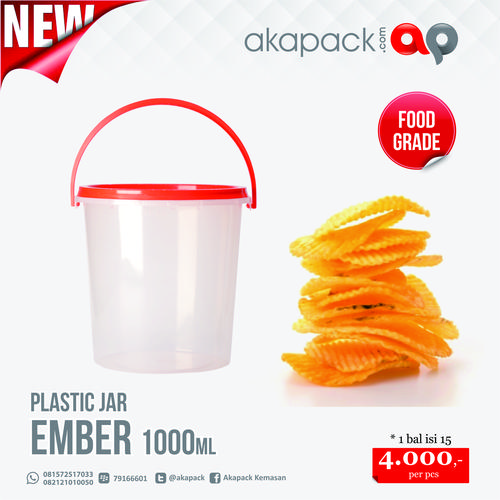 Jual Jual Ember mini 1000ml wadah Manisan / Wadah kue / Wadah Biskuit ...