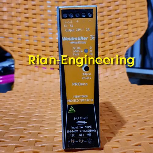 Jual Power Supply Weidmuller 1469470000 PRO ECO 72W 24VDC 3A Second ...