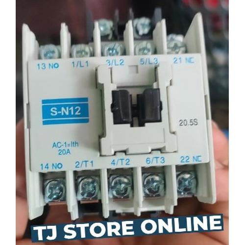 Jual Magnetic Contactor SN-12 SN12 S-N12 Kontaktor 20A AC 110V 220V ...