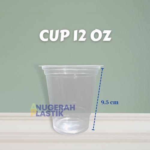 Jual Gelas Cup Plastik Ukuran 12 Oz Isi 50 Pcs/ Cup Plastik 12 Oz PP ...
