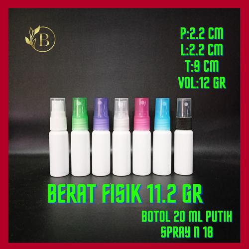 Jual BOTOL 20 ML PUTIH TUTUP SPRAY N 18 - clear - Jakarta Barat ...
