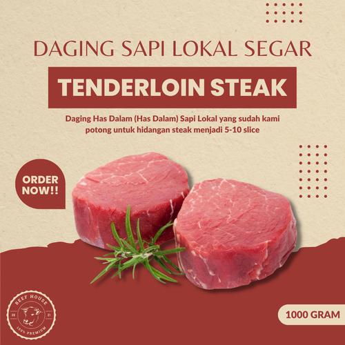 Jual Daging Sapi Lokal Segar Fresh Has Dalam Tenderloin Steak 1000 Gram ...