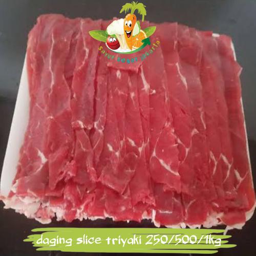 Jual daging sapi lokal teriyaki slice fresh segar 1kg - setengah kilo ...