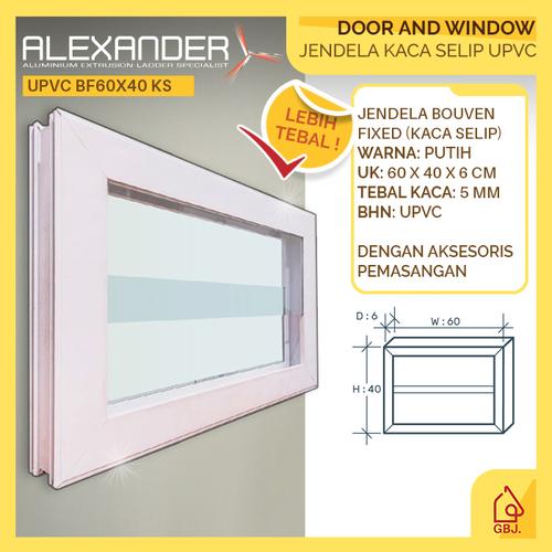 Jual JENDELA KACA SELIP UPVC ALEXANDER 60 X 40 / VENTILASI / BOUVEN ...