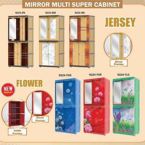 Jual LEMARI PLASTIK NAIBA FULL TAHAPAN 4 SUSUN KACA MSC 9224 - TANPA ...