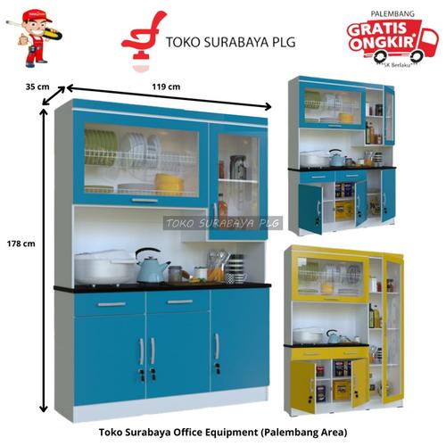 Jual Kitchen Set Minimalis Lemari Dapur 3 pintu Lemari Piring Rak Dapur ...