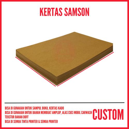 Jual Kertas Samson Coklat CUSTOM isi 100 lembar / Kertas Samson Cokelat ...