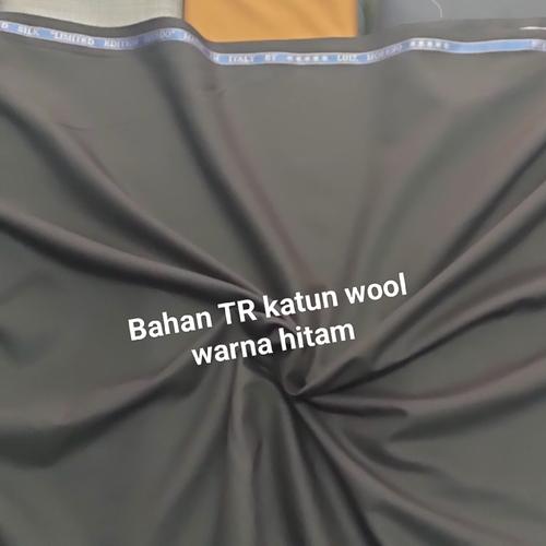 Jual Bahan kain TR katun wool warna hitam - 1,75m - Kota Bandung ...