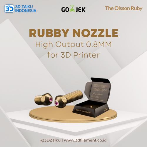 Jual Original Olsson High Output 0.8MM Ruby Nozzle for 3D Printer ...