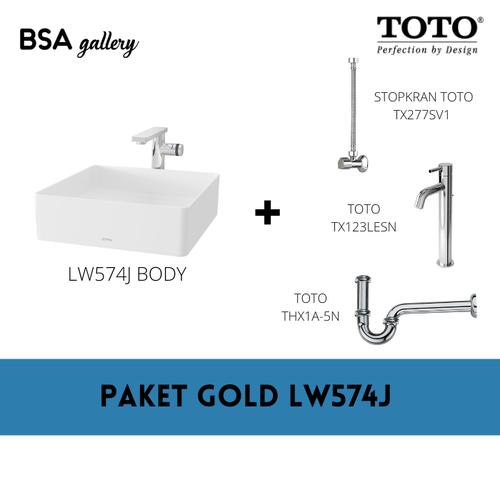 Jual WASTAFEL MEJA TOTO LW574J SET PAKET KOMPLIT GOLD / WASTAFEL TOTO ...