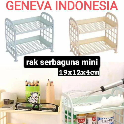 Jual Rak Mini Multifungsi Serbaguna Rak Kecil Dua Susun Plastik - Hijau ...