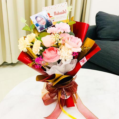 Jual Buket Bunga Kado Guru / Teacher Gift Bouquet Flower Stand Mini ...
