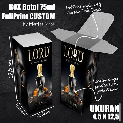 Jual Box Botol Parfum Custom 75ml / Kemasan Botol 4,5x4,5x12,5 / Box ...