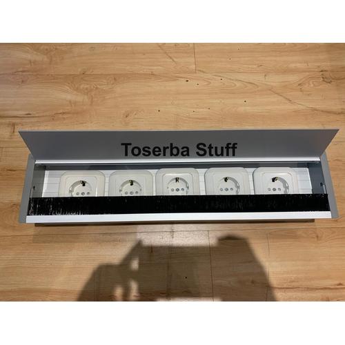 Jual STOP KONTAK MEJA MEETING CABLE BOX SILVER HAIRLINE TIGA OUTLET ...