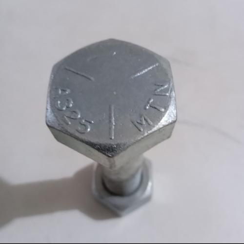 Jual ASTM A325 GALVANIS NUT 3/4" UNC + BOLT 3/4" 3" LONG HALF THREADED ...