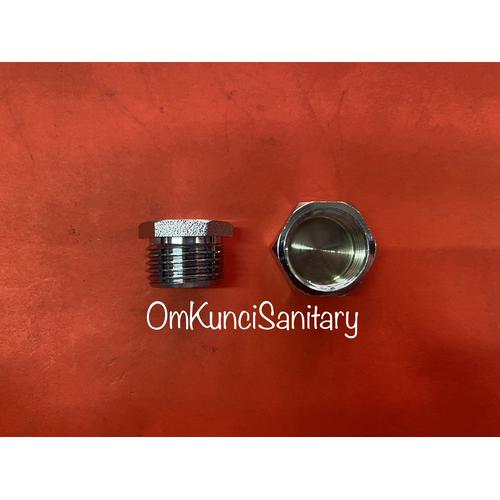 Jual Tutup Lubang Kran Dop Keran Kran Air 1/2" 1/2 inch Stainless ...