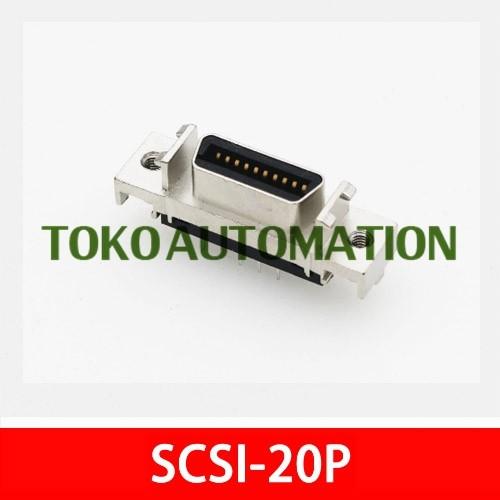 Jual SCSI 20 pin Female Vertical PCB Connector 20P solder Konektor SC90 ...