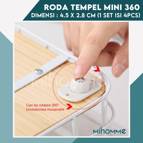 Jual Roda Tempel Mini 360 Furniture Kecil Stainless Serbaguna ...