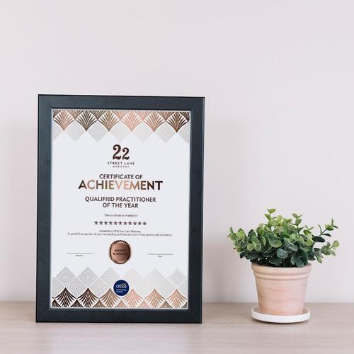 Jual BINGKAI SERTIFIKAT 22X33 MOTIF MINIMALIS WARNA HITAM PUTIH - Black ...