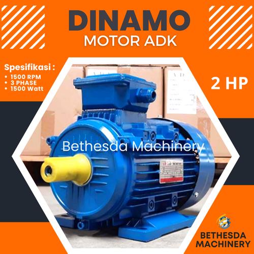 Jual Elektro motor ADK 2HP 3 hp 4 HP DINAMO ADK 3 phase 1500 RPM - 3000RPM (2pole), 1.5 HP ...