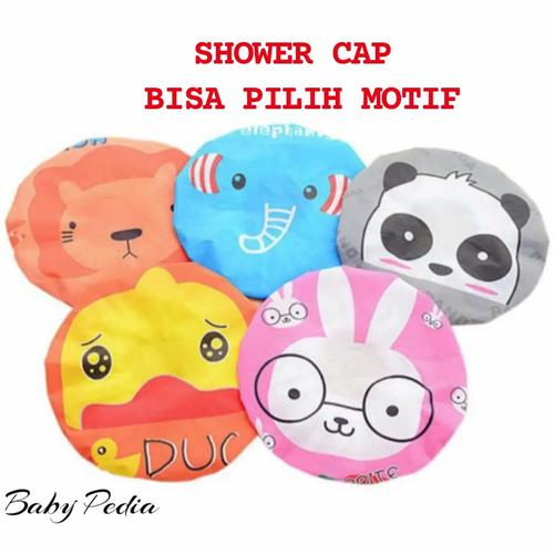 Jual Shower Cap Karakter/Penutup Kepala Anti Air/Topi Mandi Lucu ...