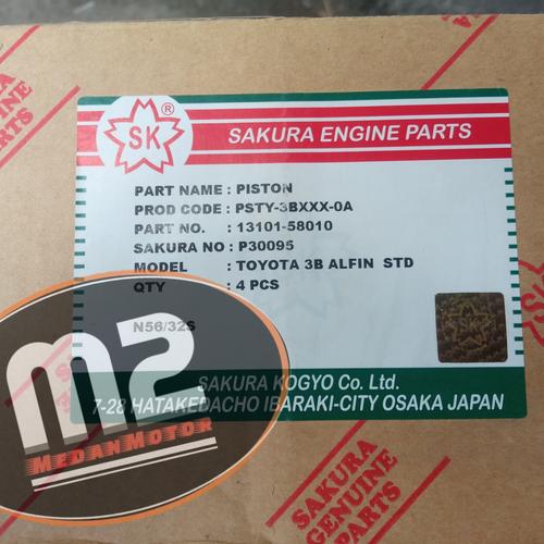 Jual Piston Toyota Hardtop 2F Diesel Engine 2B 3B Merk Sakura Jepang ...